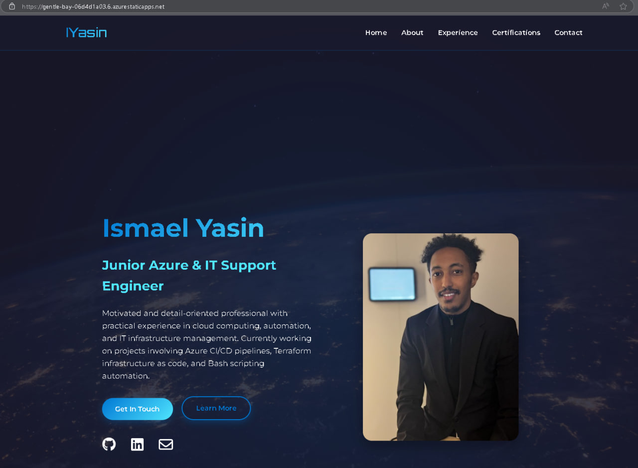 Ismael Yasin | Junior Azure & IT Support Engineer